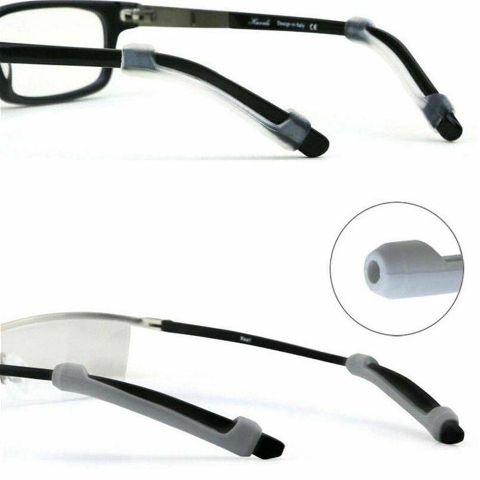 1-5Pair Anti-Slip Tip Ear Grip Silicone Temple Hook For Glasses ...