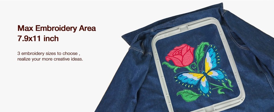 POOLIN EOC06 Computerized Embroidery Machine 7.9*11 Large area LCD Touch Screen | eBay