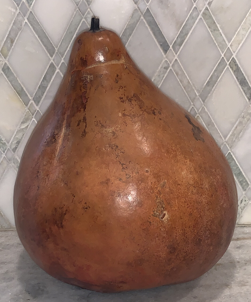 Vintage Colleen Abernathy Handpainted Large Fat Gourd Pear 9”Diameter ...