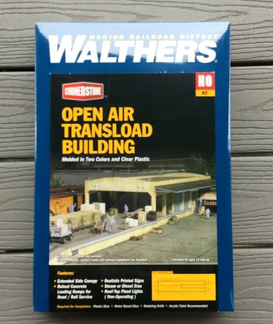 WALTHERS 1/87 HO CORNERSTONE OPEN AIR TRANSLOAD BUILDING MODEL KIT 933 ...