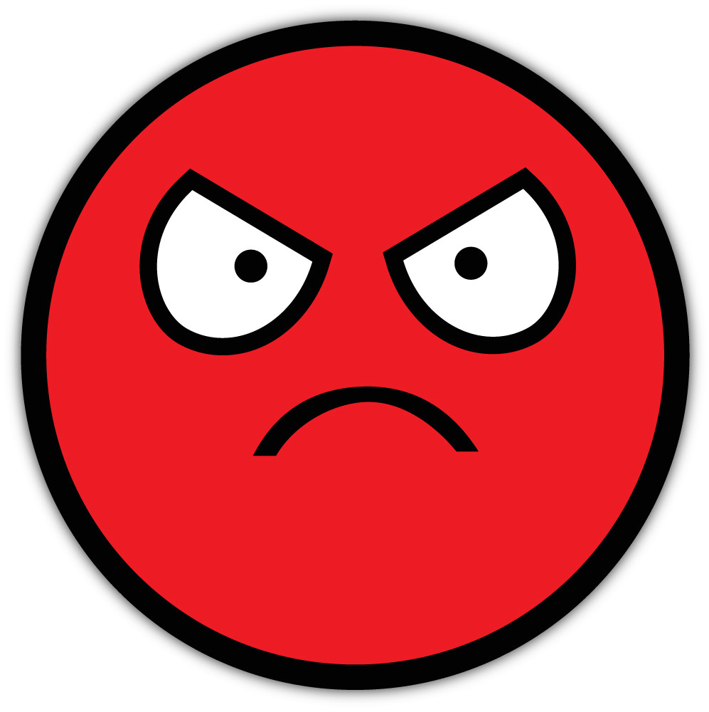 Angry Smiley Sticker Car Bumper Decal - 3'' or 5'' | eBay