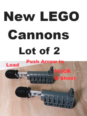 New LEGO Cannon Technic Lot of 2 Rubber tip Arrows Load Flick and Shoot ...