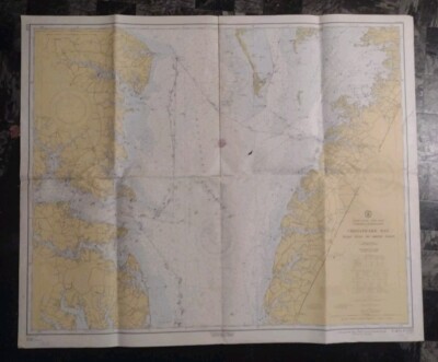 Chesapeake Bay Nautical Chart #1223, 10th Ed. June 22/64 | eBay