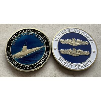 U S Navy USS VIRGINIA SSN 774 NUCLEAR ATTACK SUBMARINE Silent Service ...