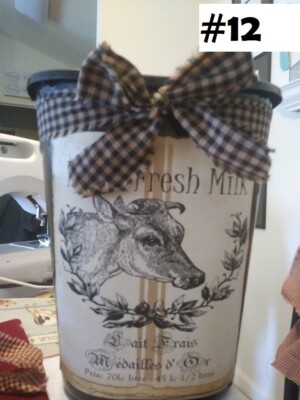 farm cow cream milk Decorative Trash Can 11 inch Bathroom Laundry waste ...