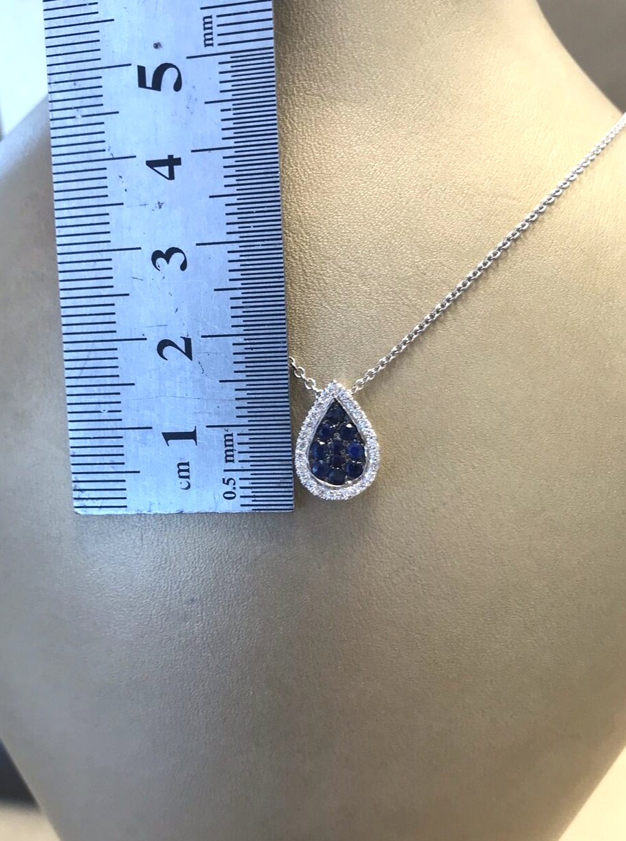 14k Rhodium Plated White Gold Pendant Necklace With 0.38 Ct. Diamond ...