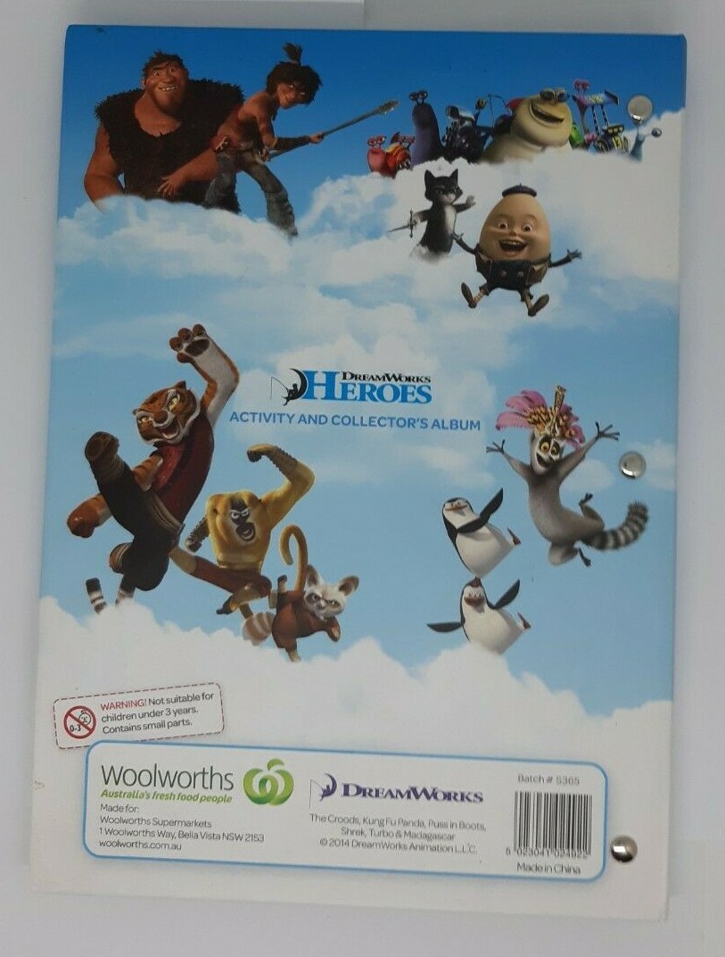 Woolworths DreamWorks Heroes Activity & Collectors Album complete with ...