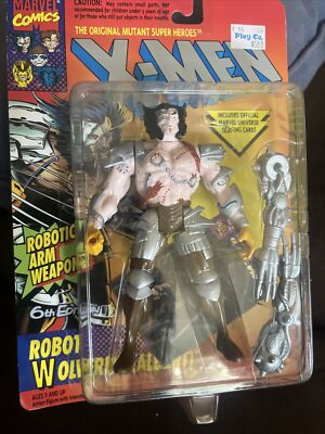 Marvel Uncanny X-Men ROBOT WOLVERINE Albert 6th EDITION ToyBiz 1994 x ...