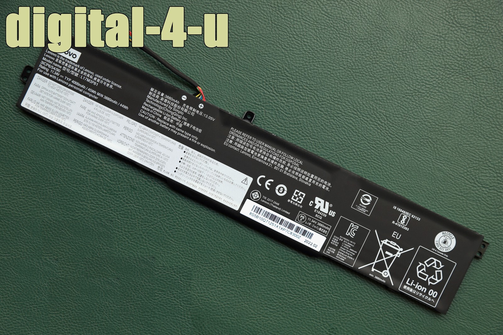 New Genuine L17M3PB1 L17C3PB0 OEM Battery for Lenovo IdeaPad 330-15ICH ...
