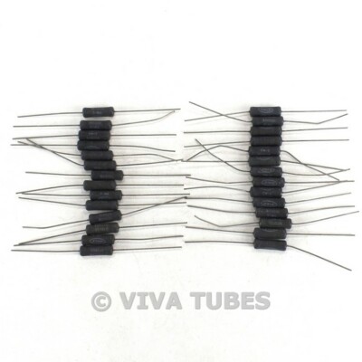 Vintage Lot of 28 Dale CW-5 Black Wire Wound Ceramic Resistors 5 Watt ...