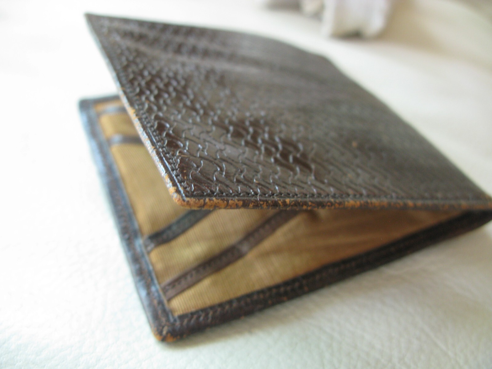 Antique Edwardian Handmade Hunting Wildlife Fine Tooled Brown Leather ...