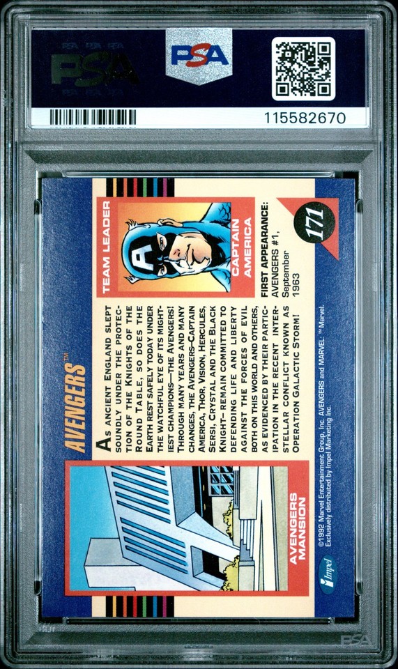 1992 MARVEL UNIVERSE #171 AVENGERS PSA 6 | eBay