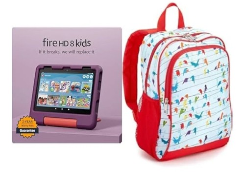 NEW Amazon Fire HD 8 Kids 32GB Tablet 2024 release + Backpack Bundle ...