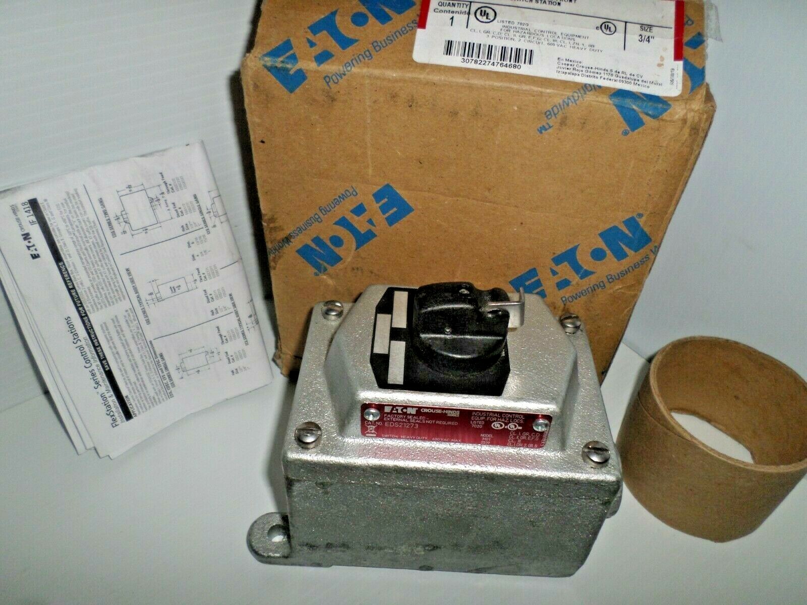 ⭐NEW IN BOX⭐ Eaton Crouse-Hinds EDS21273 Explosion 3-Position Selector ...