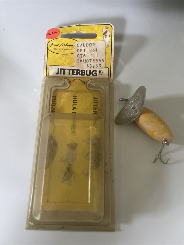 Vintage Fred Arbogast Jitterbug Fly Rod Fishing Lure, 1/8 Oz, Yellow | eBay