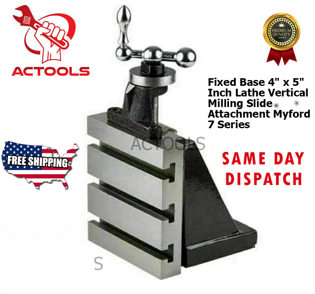 NEW Lathe Vertical Milling Slide Attachment Fixed Base 4" x 5" Inch ...