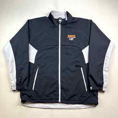Pittsburgh Pirates Windbreaker Jacket Adult Large Black Full Zip ...