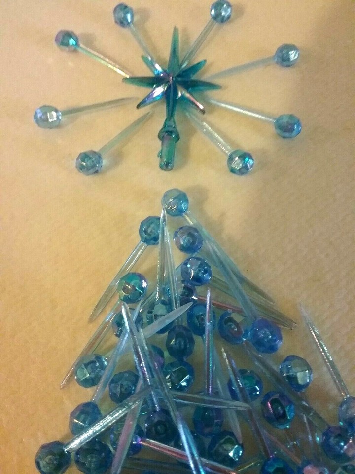63 Blue 5MM Aurora Globe Pins &1 Sm Aurora Blue Snowflake Star | eBay