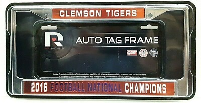 Clemson Tigers NCAA 2016 Chrome Metal License Plate Frame | eBay