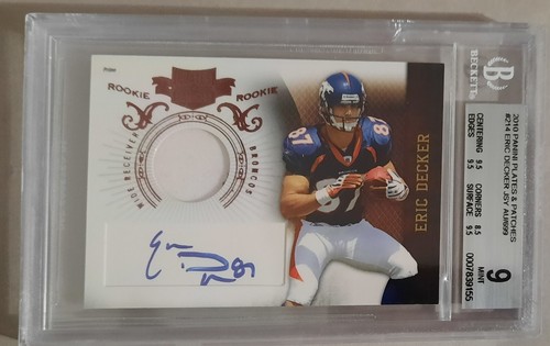ERIC DECKER 2010 RC Panini Plates & Patches 9 Mint Rookie 331/699 | eBay