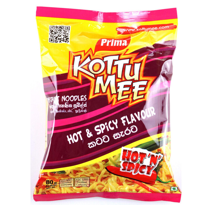 Prima Noodles Kottu Mee Hot and Spicy Flavor 80g Instant Noodles Tasty ...