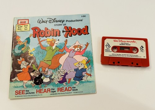 Disney Robin Hood Book and Cassette Set Kids Read Along And Little ...
