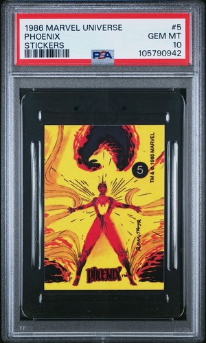 1986 Comic Images Marvel Stickers #5 Phoenix PSA 10 | eBay