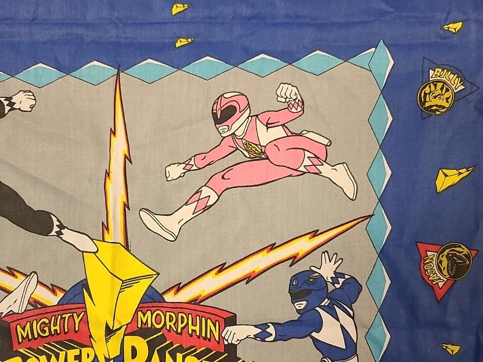Vtg Mighty Morphin Power Rangers Saban Fabric 1994 Pillow Panels Lot Of ...