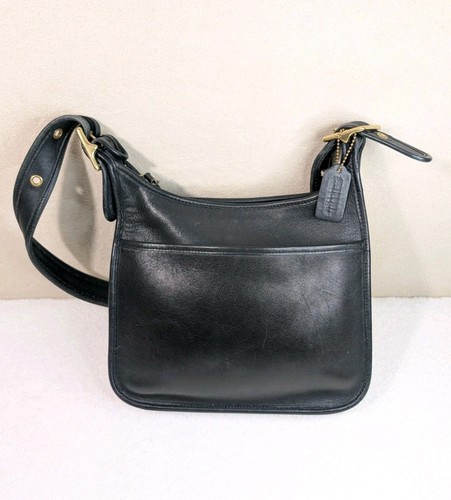 Vintage Coach Legacy Zip Shoulder Bag Black Leather Purse 9966 USA Made ...