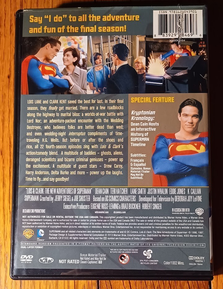 Lois & Clark The New Adventures of Superman Complete Fourth Season 4 ...