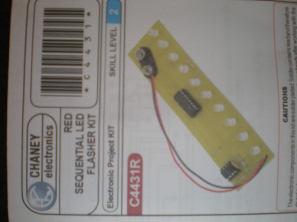 LED SEQUENTIAL FLASHER ELRCTRONIC IC kit, (10) LED, Great STEM or DIY ...