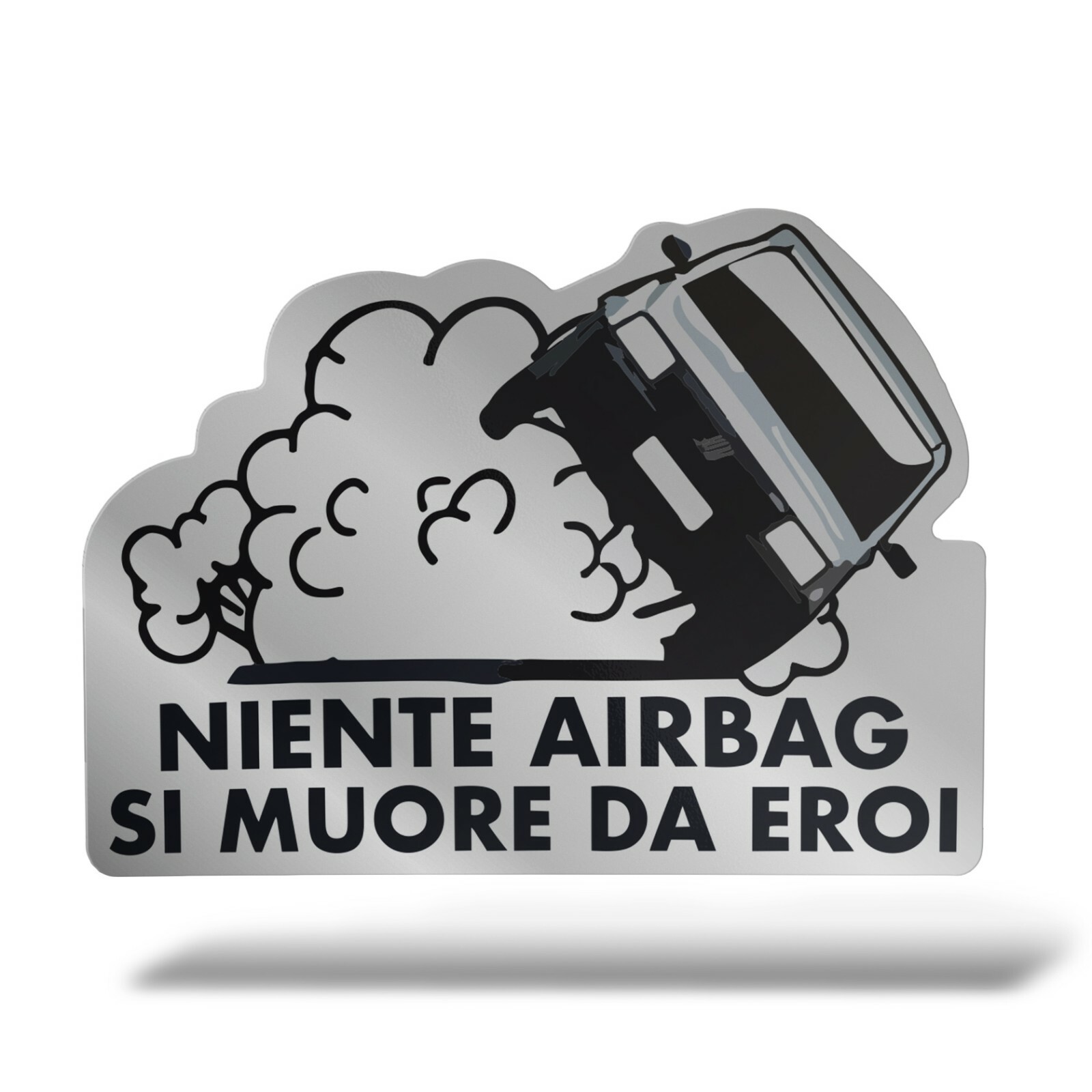 Sticker Olografico Fluo FIAT PANDA Adesivo Decal Auto Tuning Lunotto ...