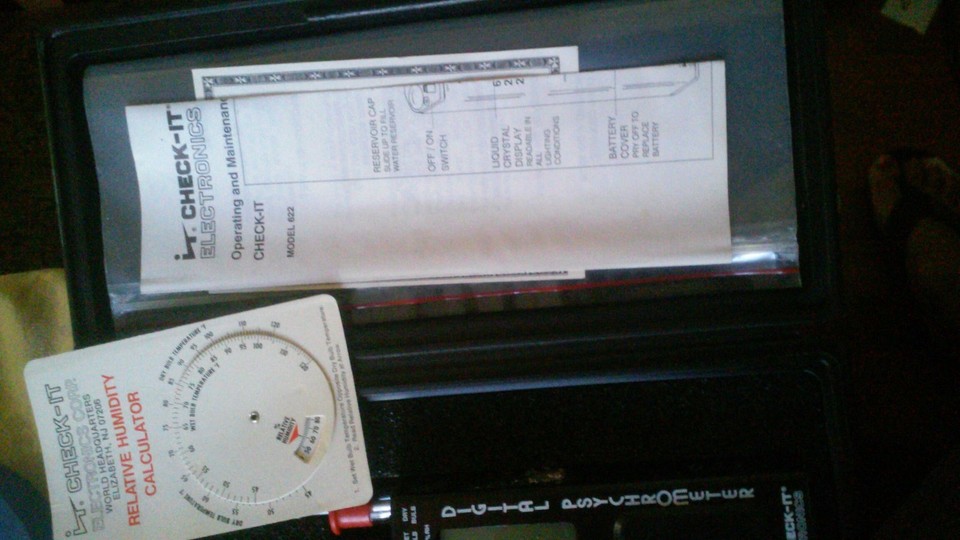 CHECK-IT ELECTRONICS DIGITAL PSYCHROMETER SET #622 | eBay
