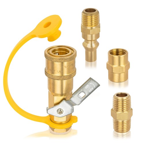 1/4'' RV Propane Quick Connect Fittings Natural & Propane Gas Hose Plug ...