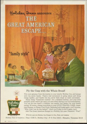 1960's Vintage ad for Holiday Inn`Art Travel Family Cake retro fashion ...