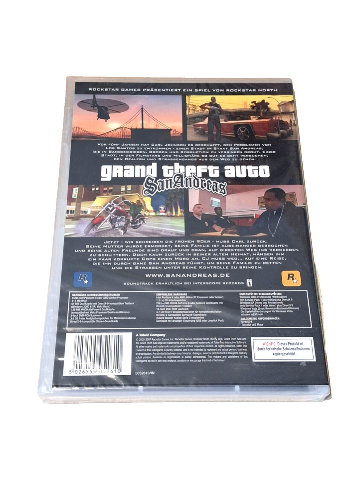 GTA / Grand Theft Auto: San Andreas PC DVD Spiel (NEU in Folie ...
