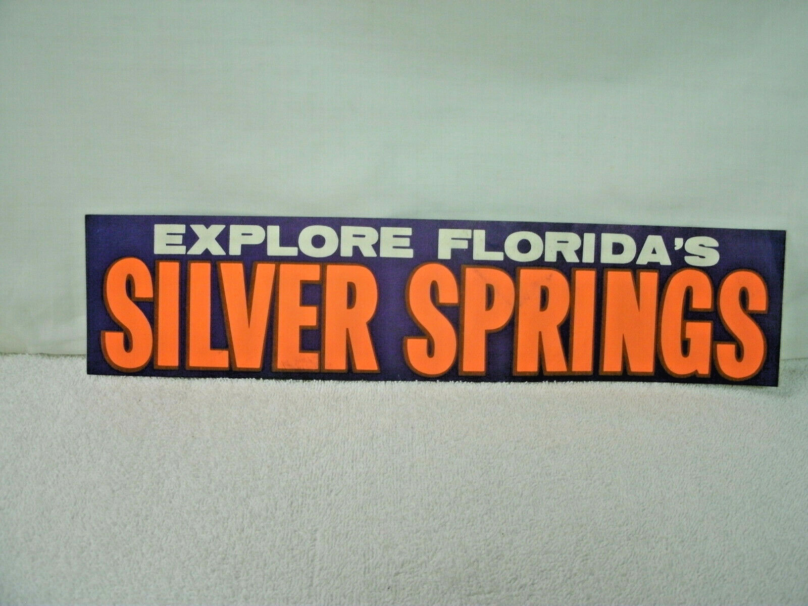 BUMPER STICKER-- **Florida Silver Springs**--14"--1960's---Unuused--Vtg ...