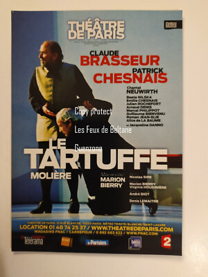 LE TARTUFFE CLAUDE BRASSEUR PATRICK CHESNAIS THEATRE DE PARIS carte postale | eBay