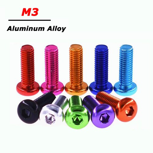 M3 Aluminum Pan / Button Head Socket Cap Screw Alu Hex Allen Bolt ...