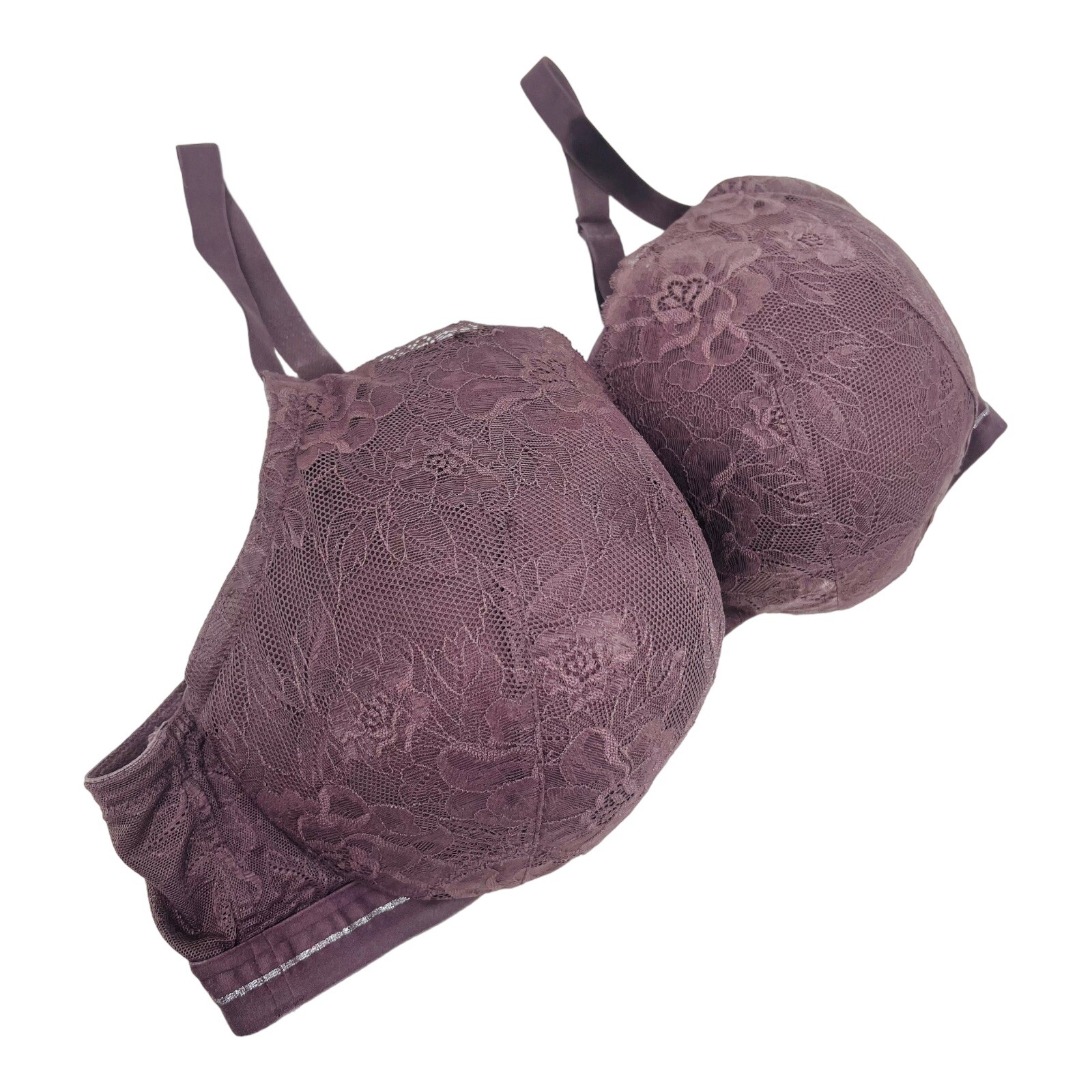 Cacique Bra Plum Lace Lightly Lined Full Coverage Und… - Gem
