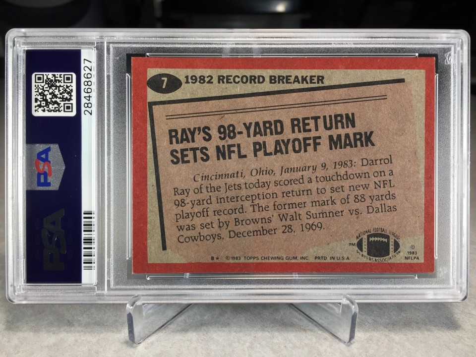 1983 Topps Darrol Ray #7 - PSA 8 - New York Jets | eBay