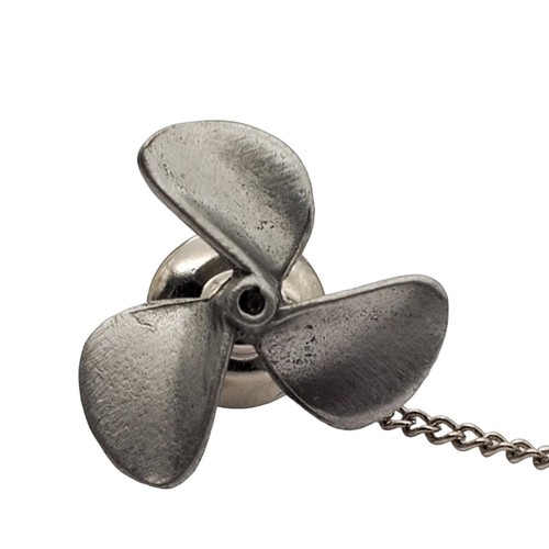 Boat Propeller Tie Tack Prop Lapel Pin Vintage Silver Tone Boating ...