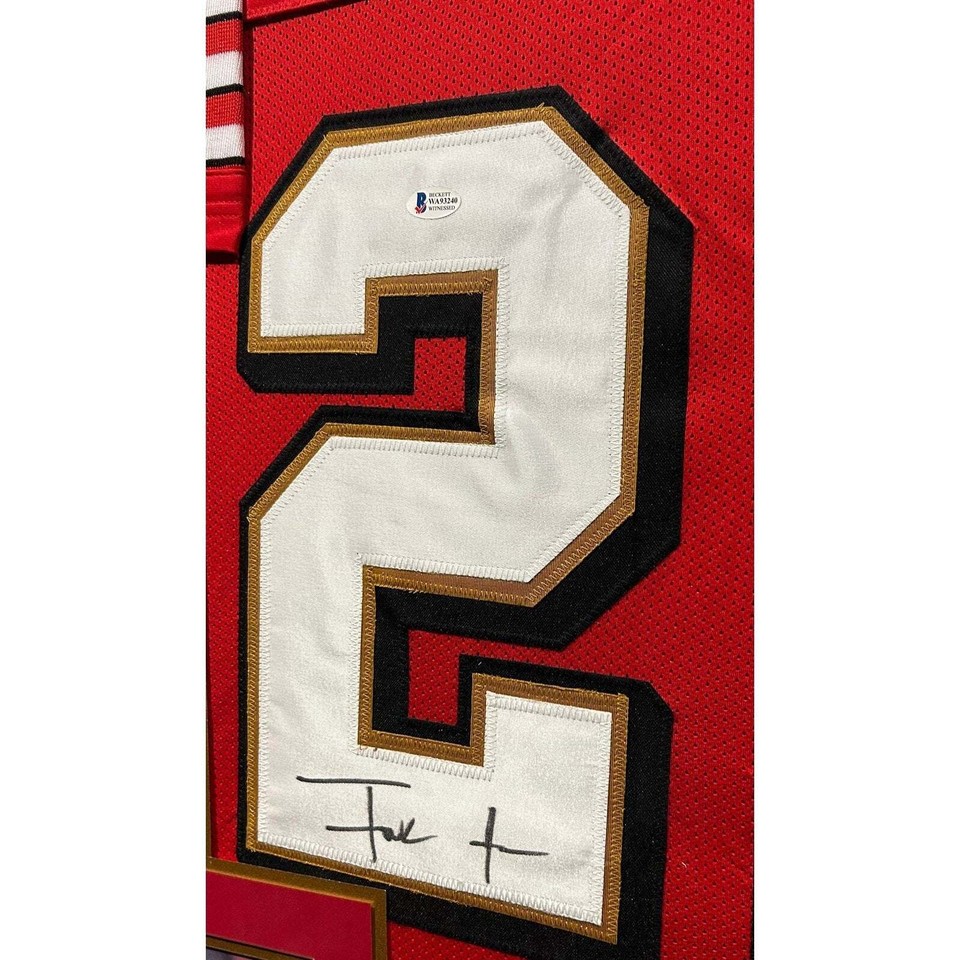 Frank Gore Framed Signed Jersey Beckett Autographed San Francisco 49ers ...