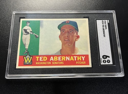 1960 Topps Baseball Ted Abernathy #334 SGC 6 SENATORS SETBREAK PMJS | eBay