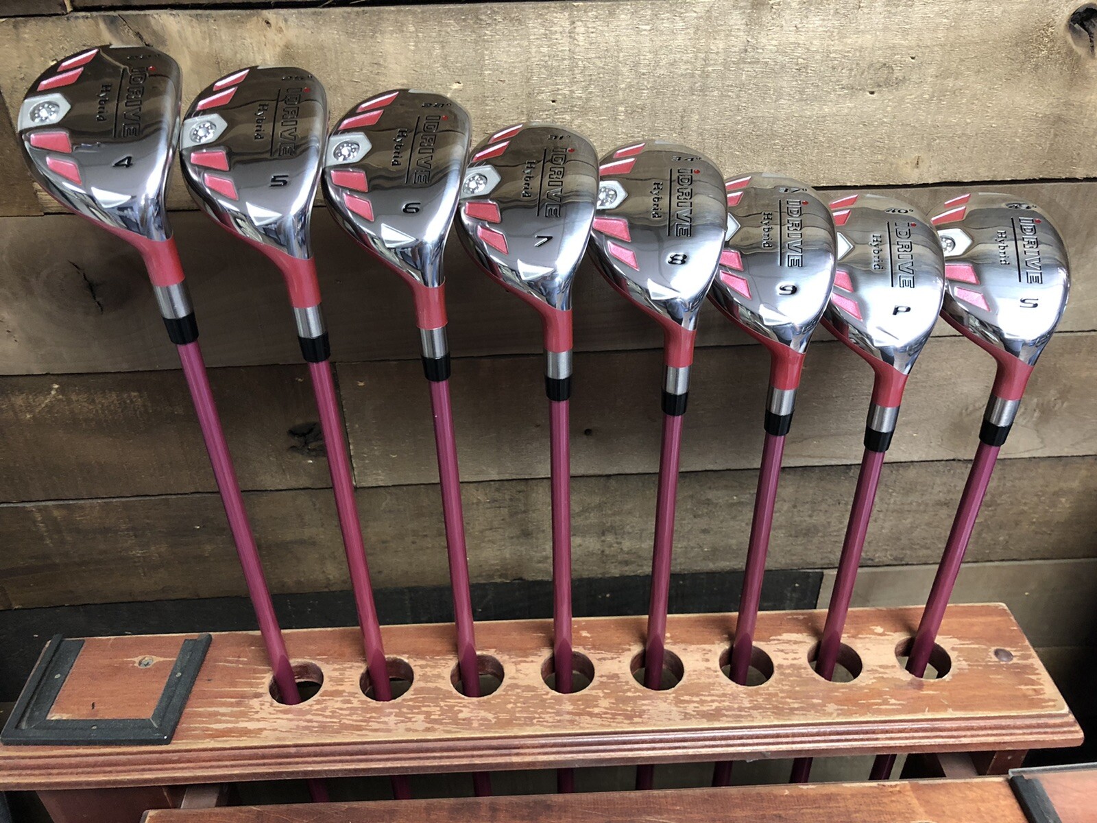 DEMO RH Ladies iDrive Pink Golf Clubs All Hybrid (4-SW) Set Lady Flex ...