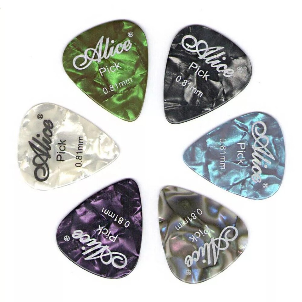 New 6X Alice Guitar Picks Acoustic Electric Plectrums Assorted Thin 0. ...
