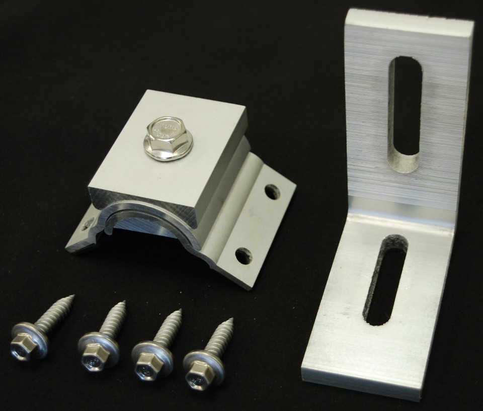 MageBracket RH or RL Trapezoidal R-Panel Metal Roof Solar Install Mount ...