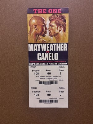 MAYWEATHER VS CANELO FULL FIGHT TICKET 2013 | eBay
