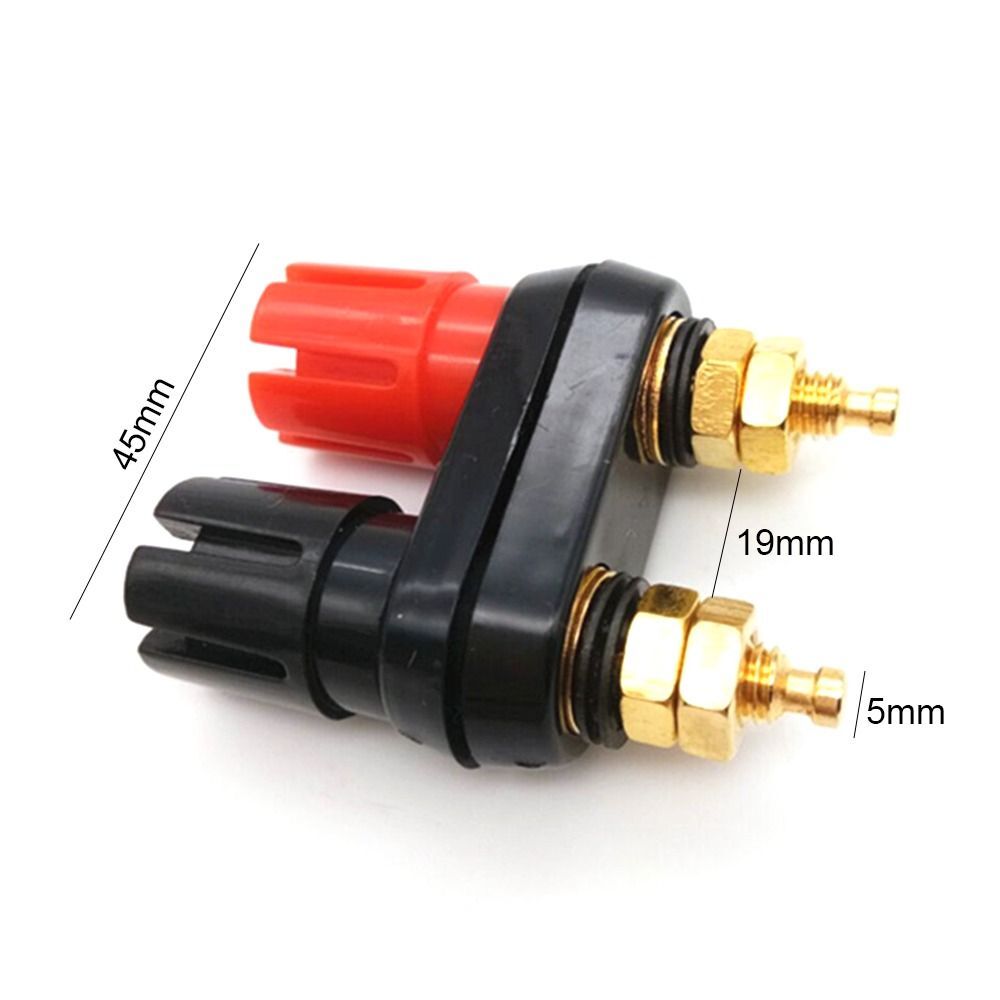 Red Black Connected Terminals Double Row Binding Post Plum Blossom ...