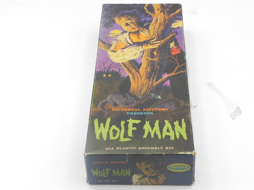 Aurora Wolfman Kit Wolf Man Monster Ref. 423 Plastic Kit W/Box USA 1962 ...